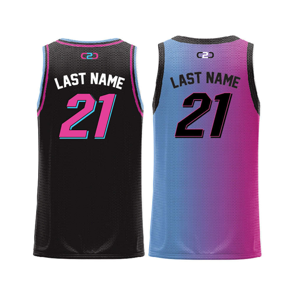 Miami Gradient Core Reversible Basketball Singlet Design Your Own Cust ...