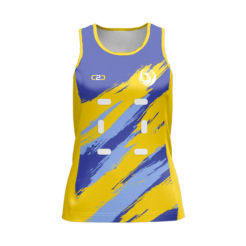 Brushes Netball Singlet Ladies Racerback Design Your Own Custom– Coast ...