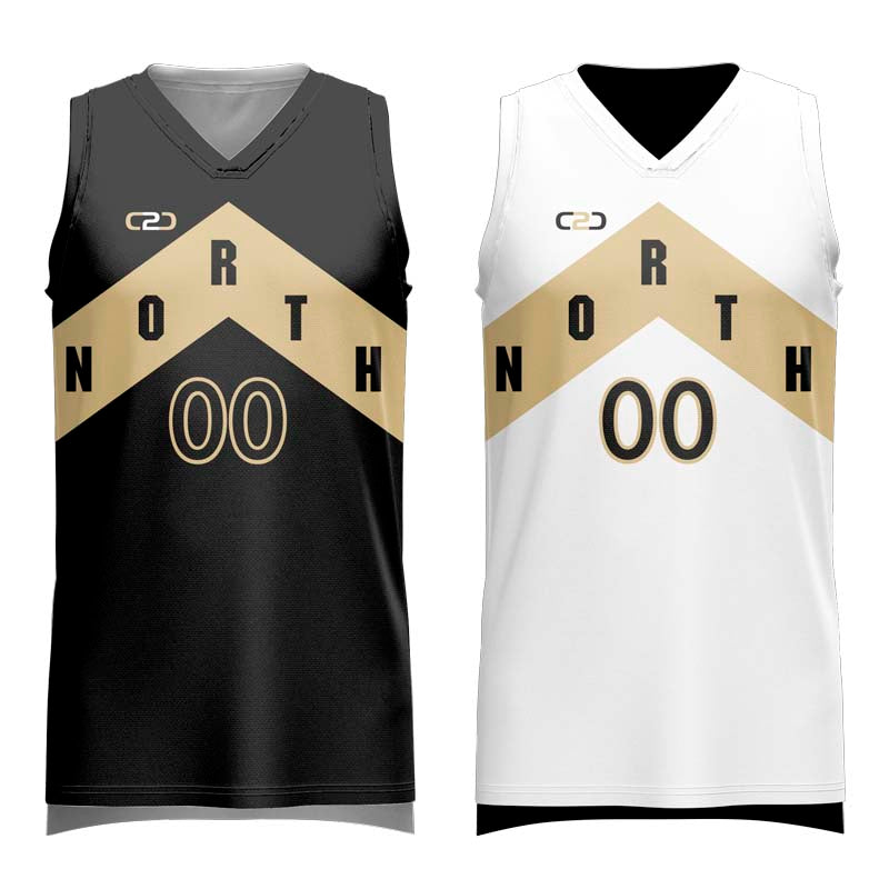 North Reversible SlimFit HP V Neck Basketball Singlet Design Your Own ...