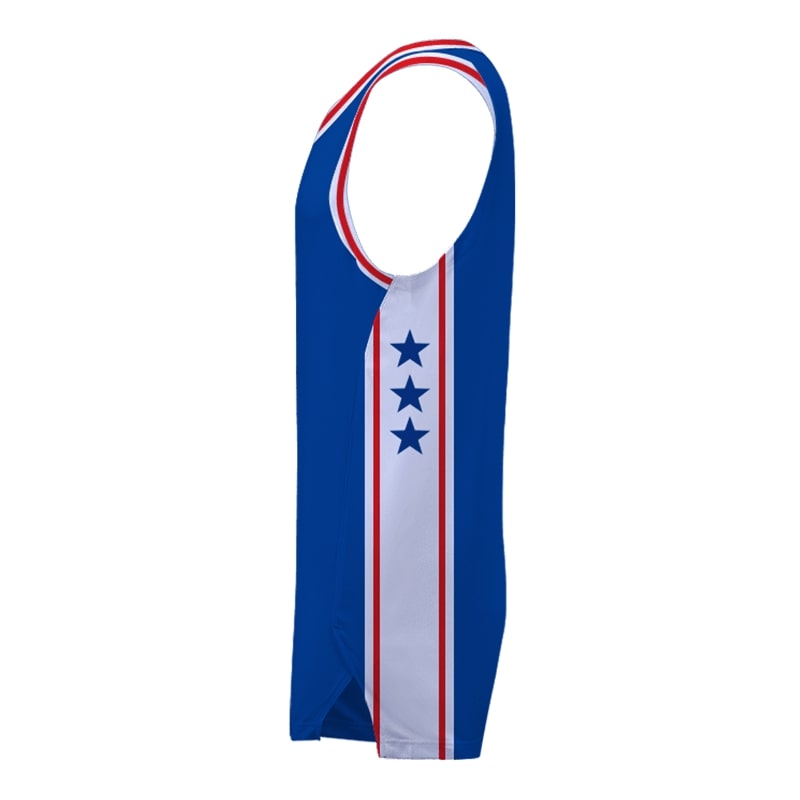 SIXERS Icon SlimFit HP Split Basketball Singlet Design Your Own Custom ...